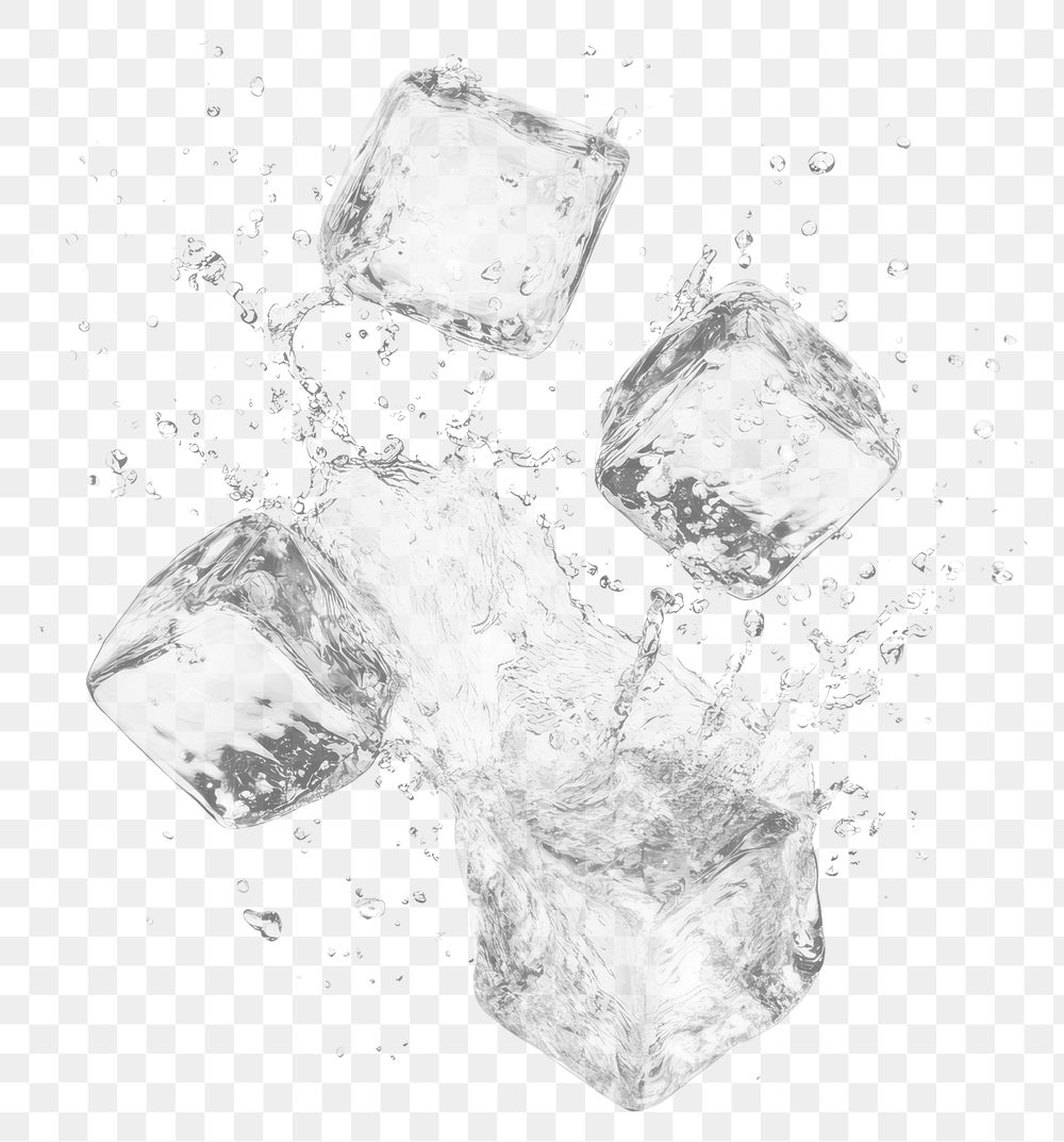 PNG Exploding ice cubes crystal | Free PNG - rawpixel