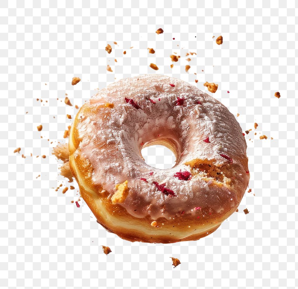 PNG Exploding strawberry donut food | Free PNG - rawpixel