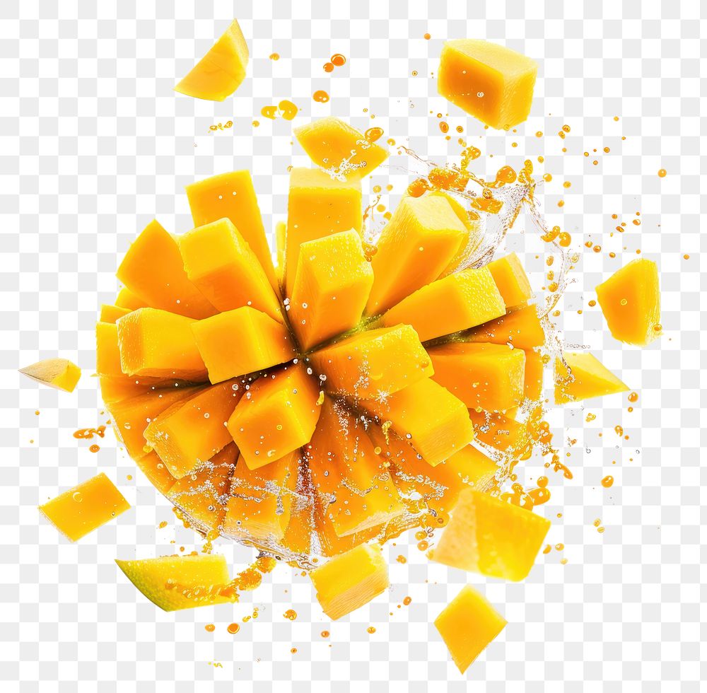 PNG Exploding real cutted mango | Free PNG - rawpixel