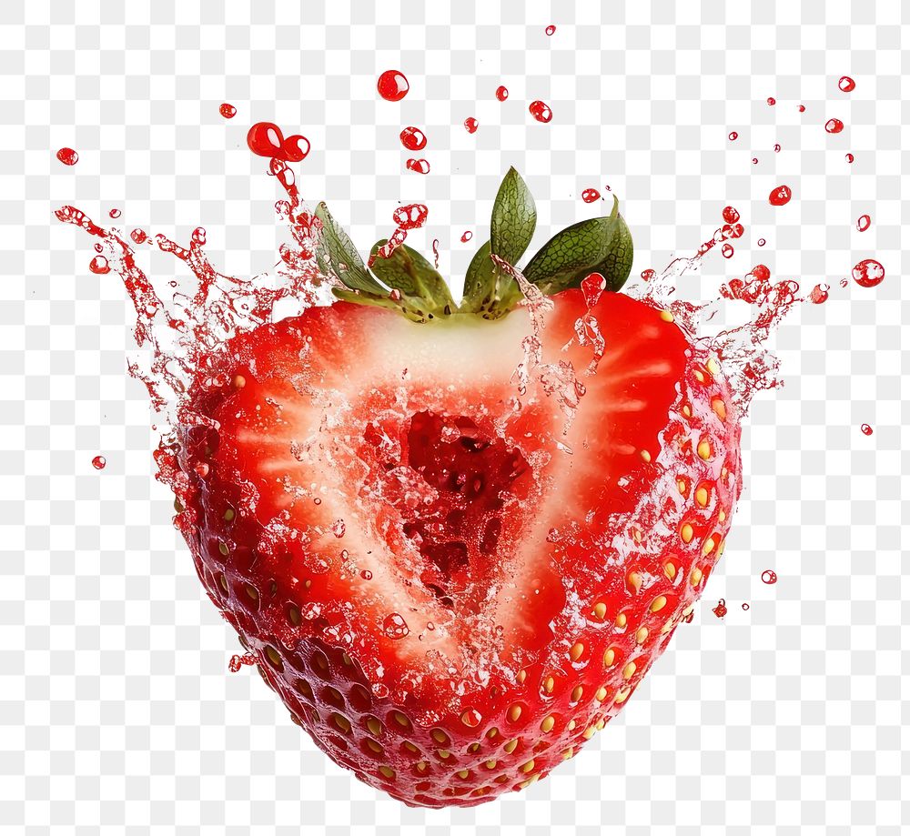 PNG Exploding real half strawberry | Free PNG - rawpixel