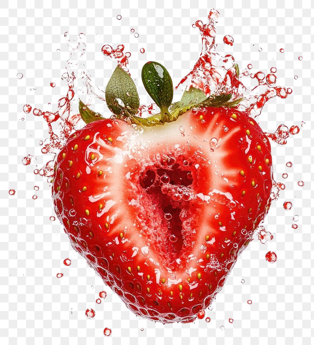 PNG Exploding real half strawberry | Free PNG - rawpixel