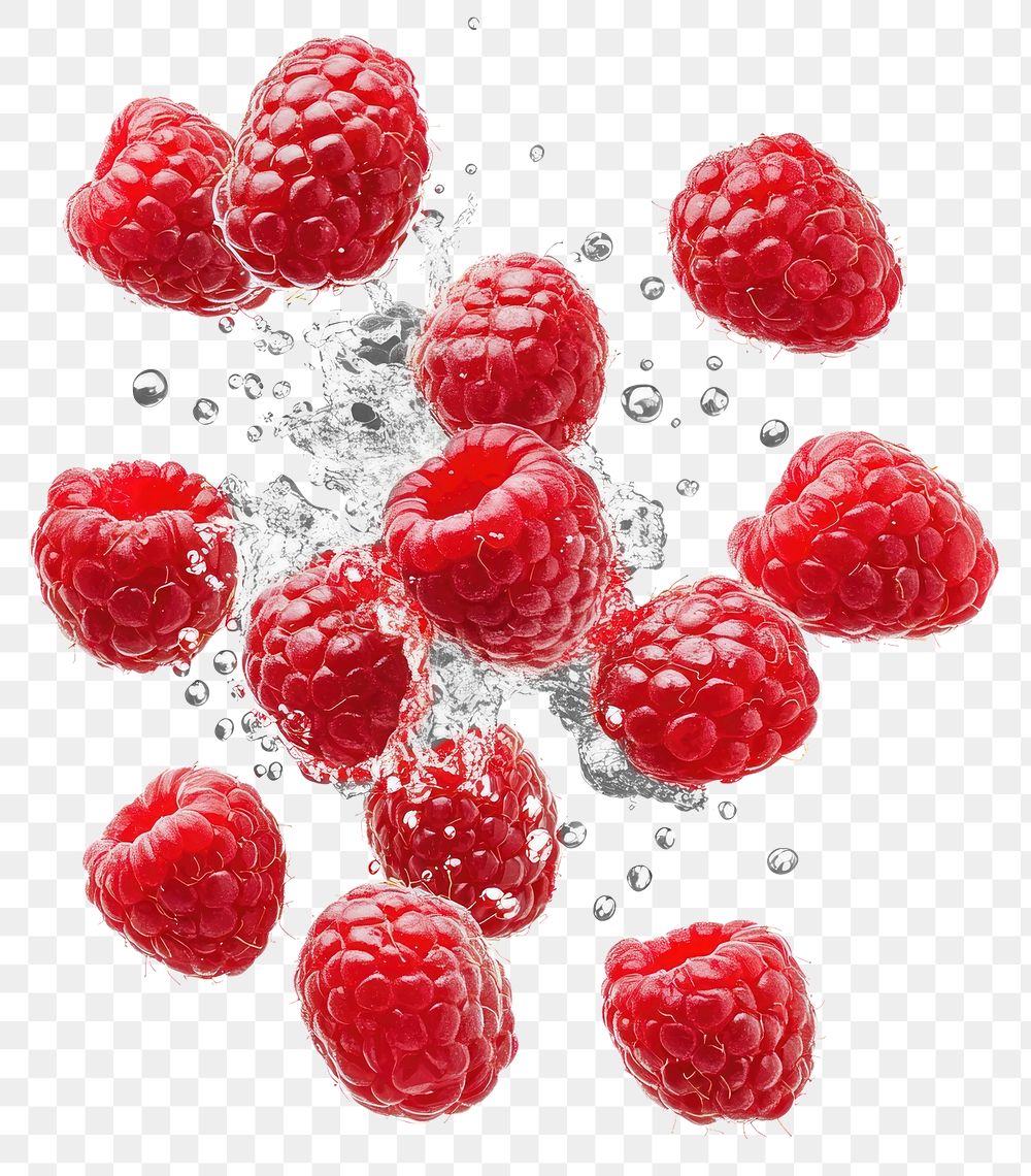 PNG Exploding real raspberries raspberry | Free PNG - rawpixel