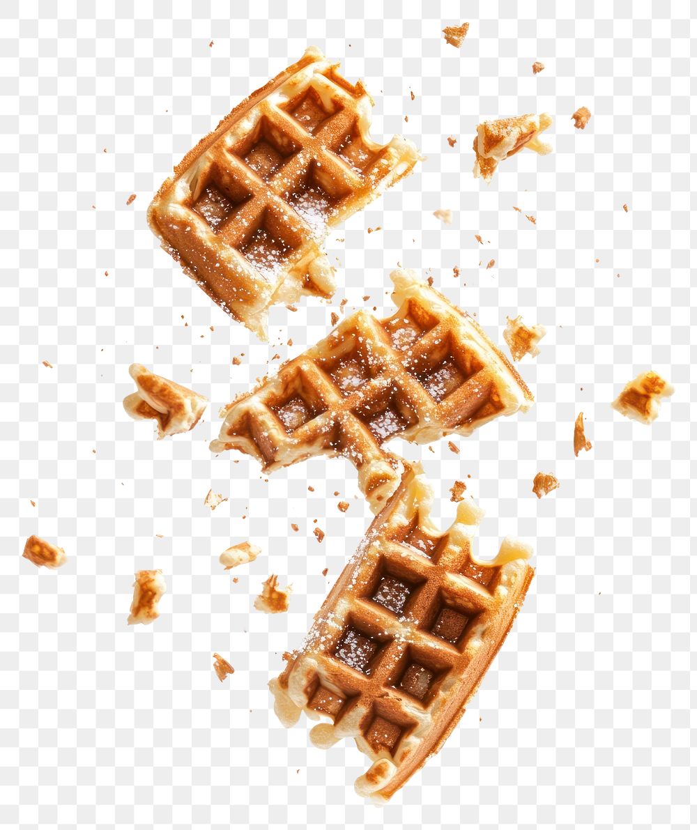 PNG Exploding waffle waffles background | Premium PNG - rawpixel