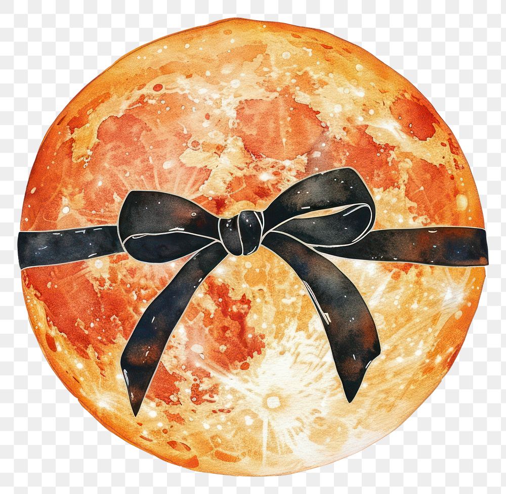 PNG An orange moon art | Free PNG - rawpixel
