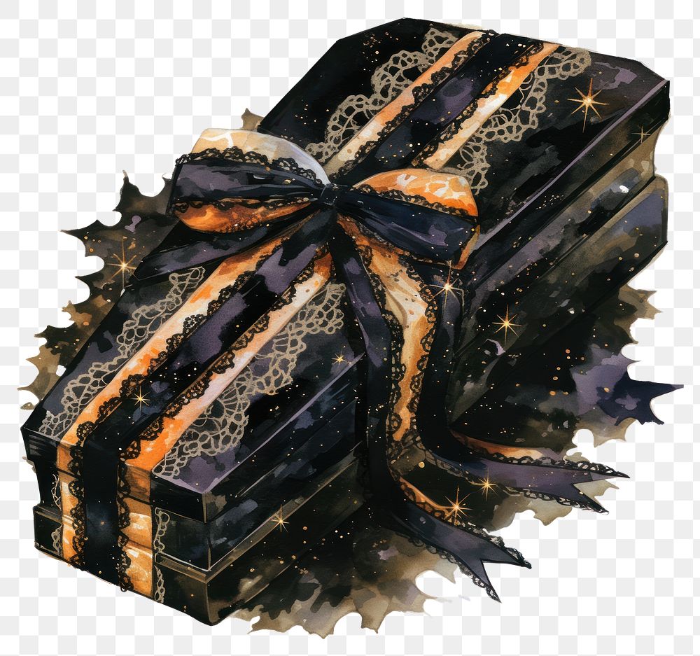 PNG Coffin halloween orange ribbon. | Free PNG - rawpixel