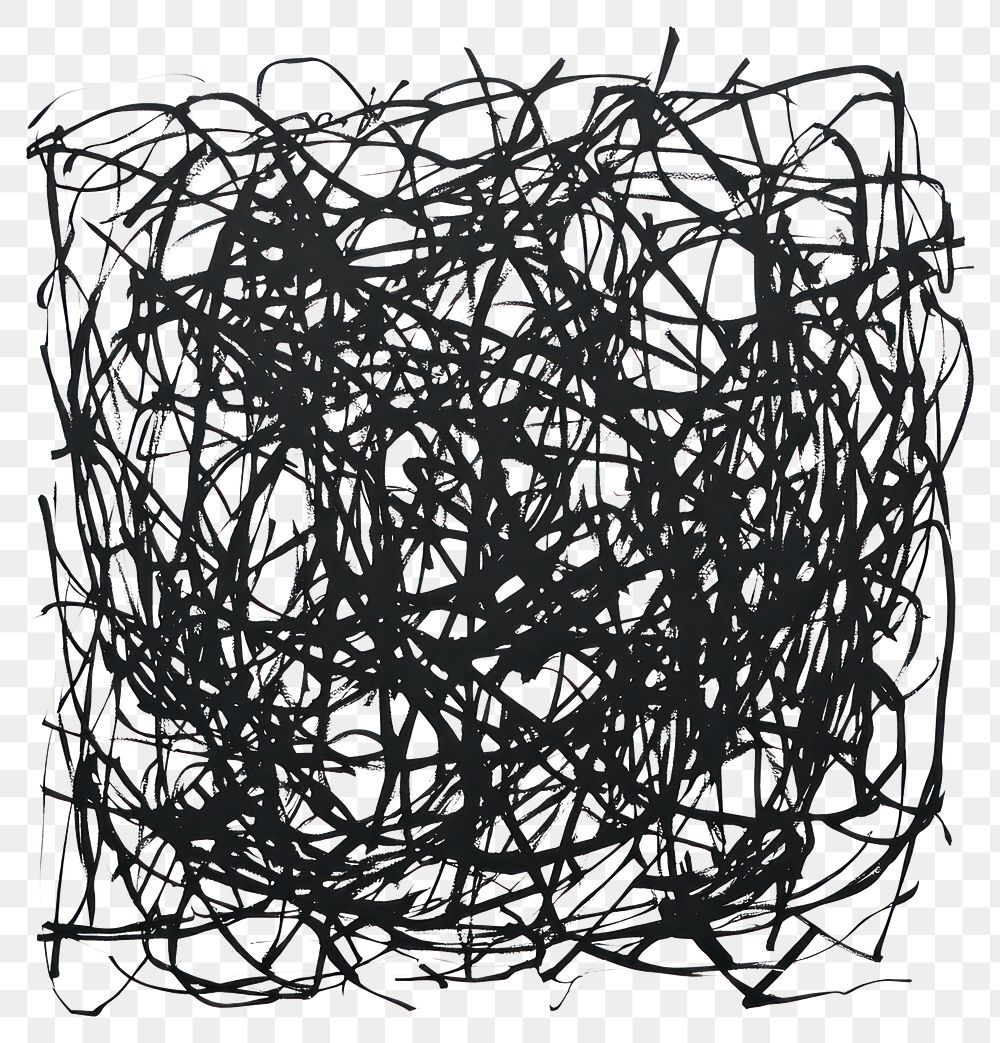 PNG scribble drawing black lines. | Free PNG - rawpixel