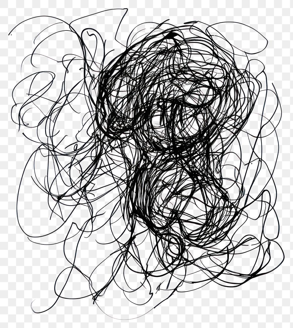 PNG scribble drawing black lines. | Free PNG - rawpixel