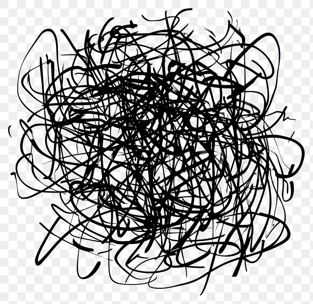 PNG scribble drawing black lines. | Free PNG - rawpixel