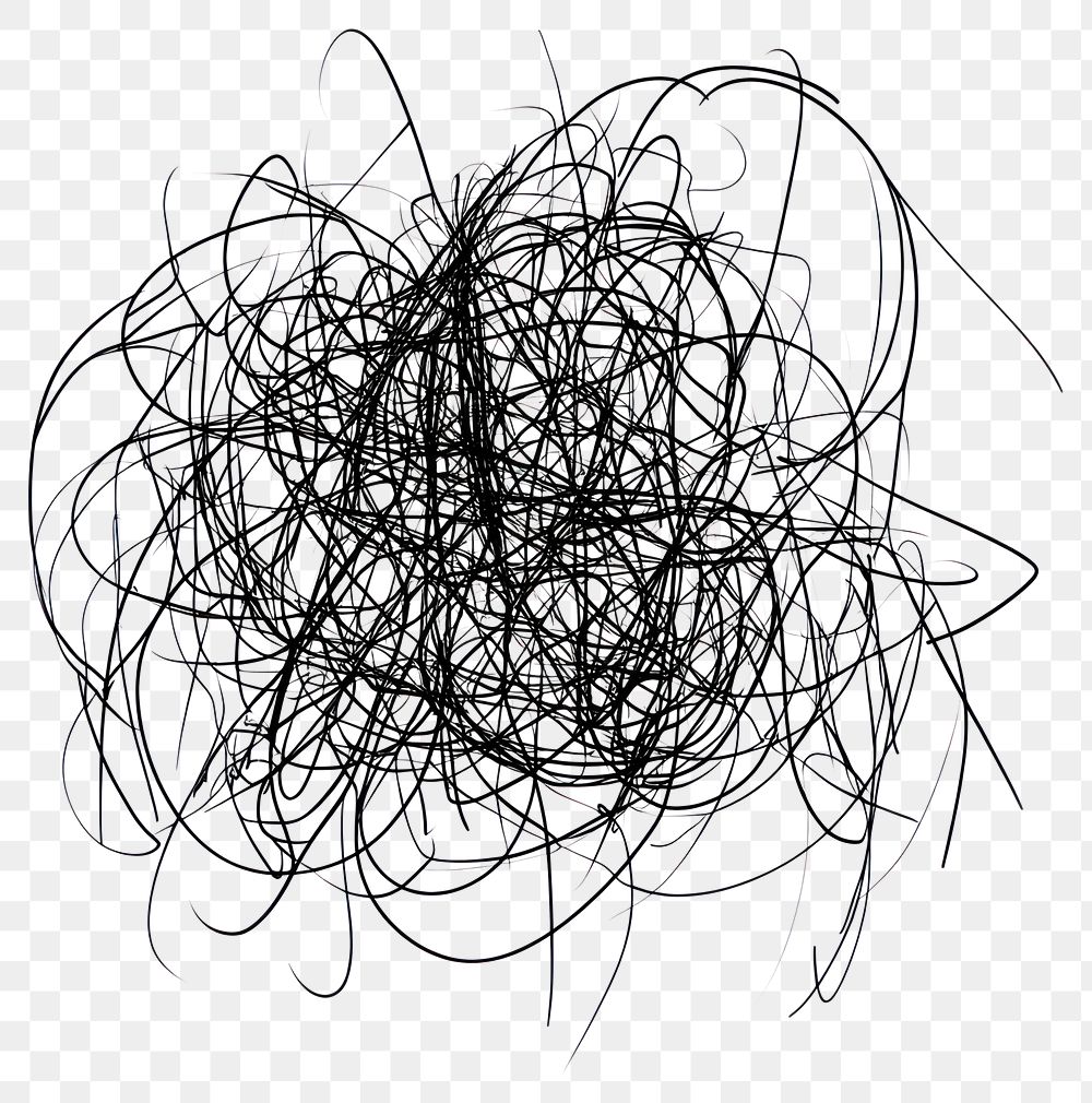 PNG scribble drawing black lines. | Free PNG - rawpixel