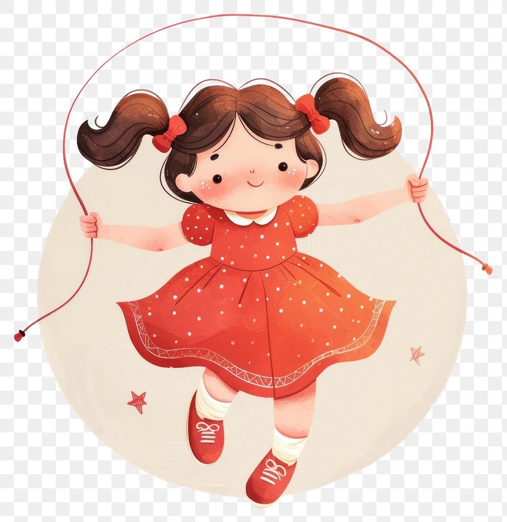 PNG cute girl Jumping rope | Free PNG - rawpixel