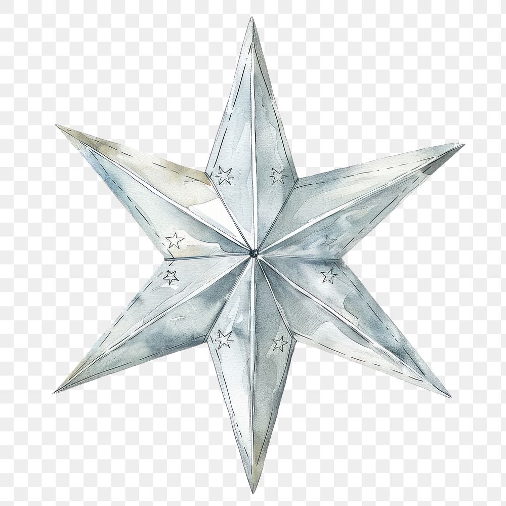 PNG Silver Christmas Star illustration | Free PNG - rawpixel
