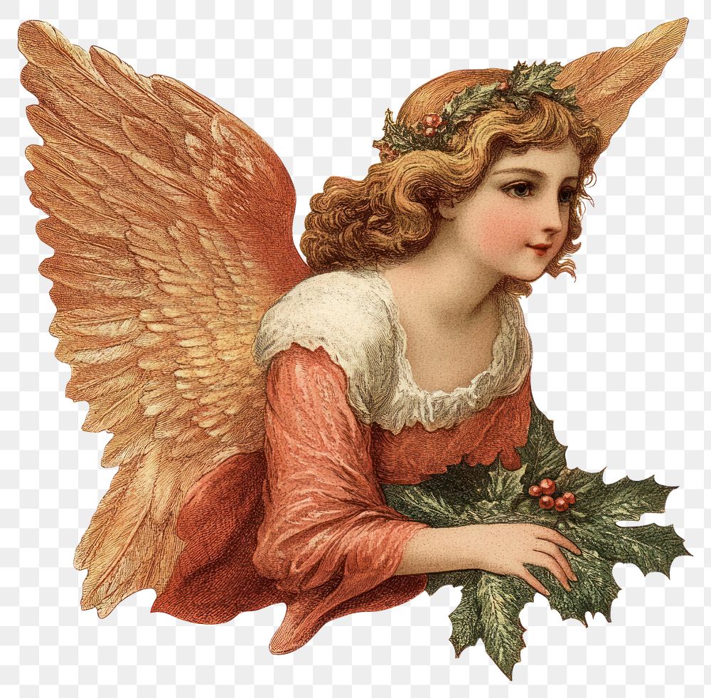 PNG Christmas angel illustration vintage | Free PNG - rawpixel
