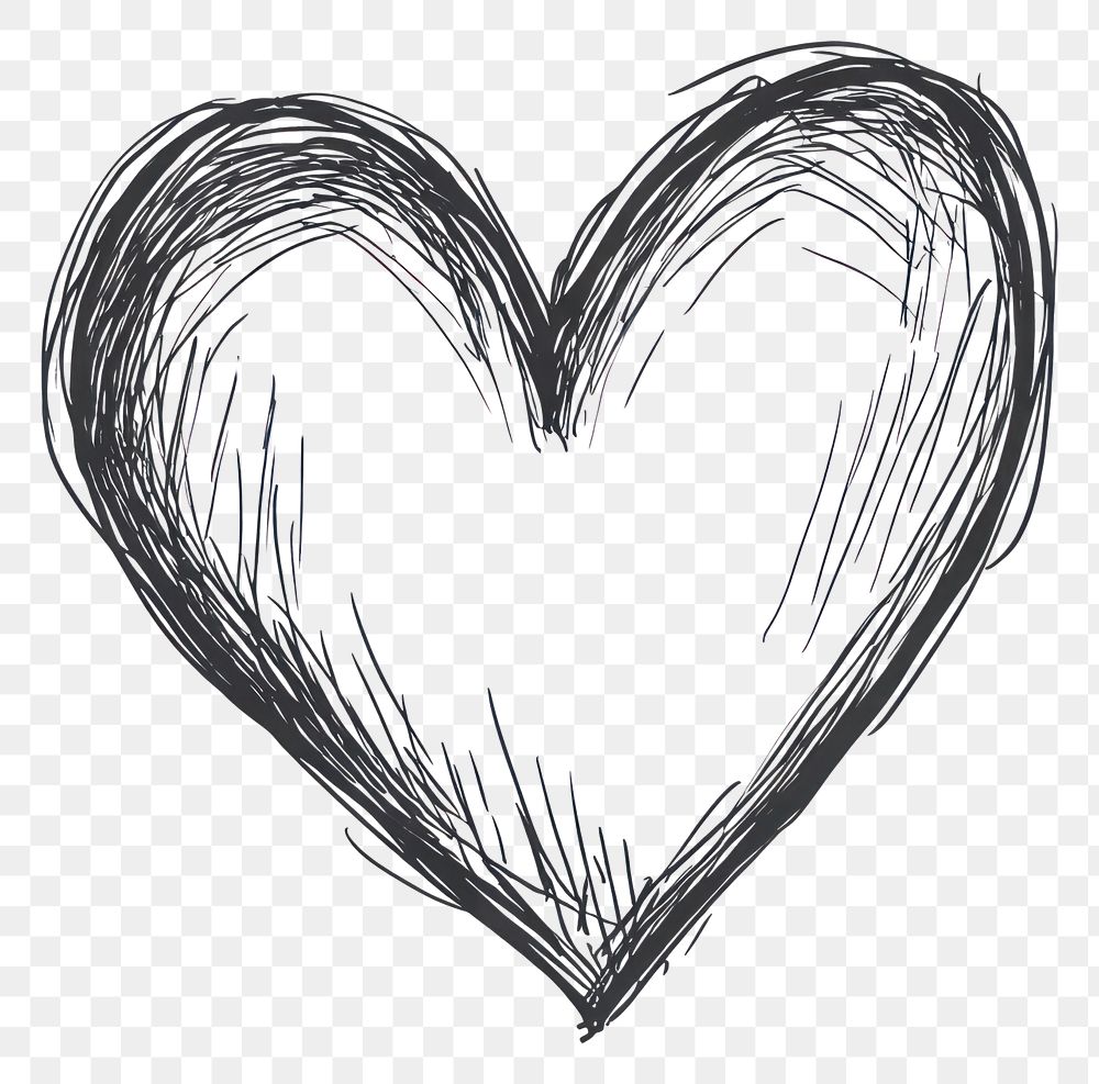 PNG Heart drawing sketch simple. | Free PNG - rawpixel