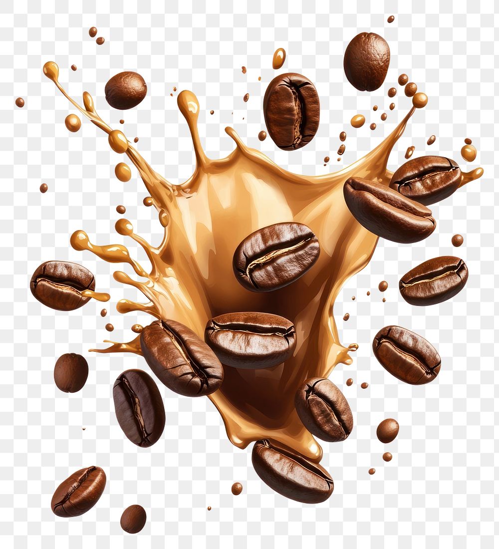 PNG Coffee beans coffee splash | Premium PNG - rawpixel