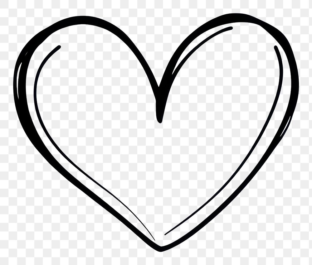 PNG Heart doodle simple black | Free PNG - rawpixel