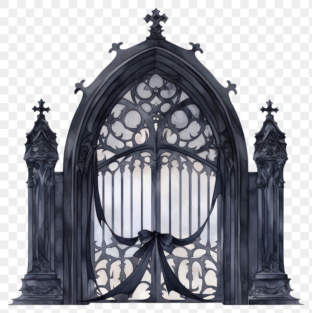PNG Black coquette gothic arch | Free PNG - rawpixel