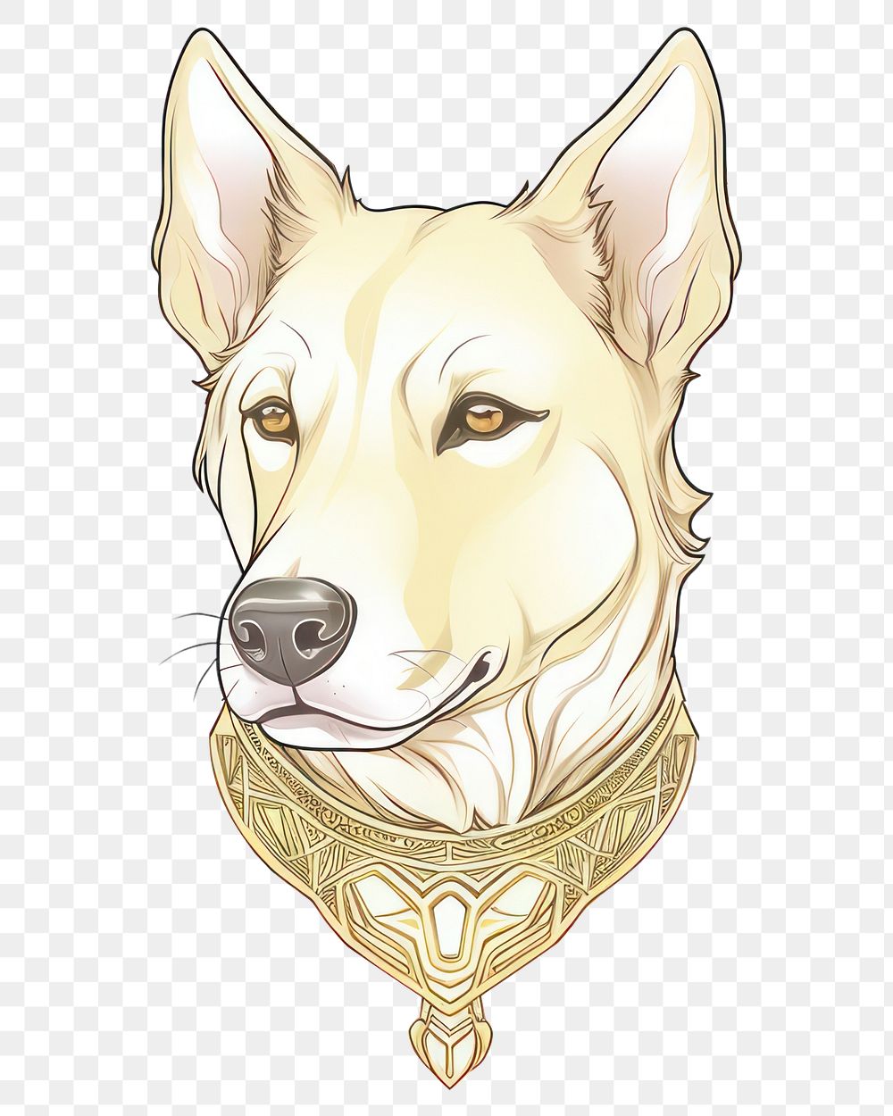 PNG Dog style Alphonse Mucha | Free PNG - rawpixel