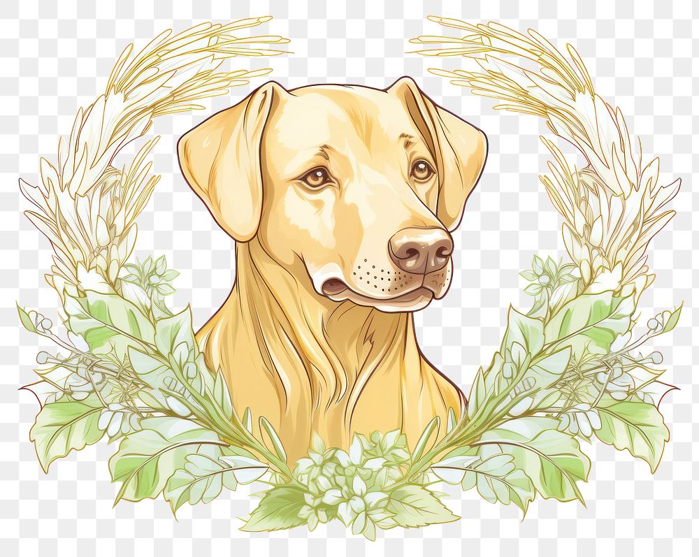 PNG Dog style Alphonse Mucha | Free PNG - rawpixel