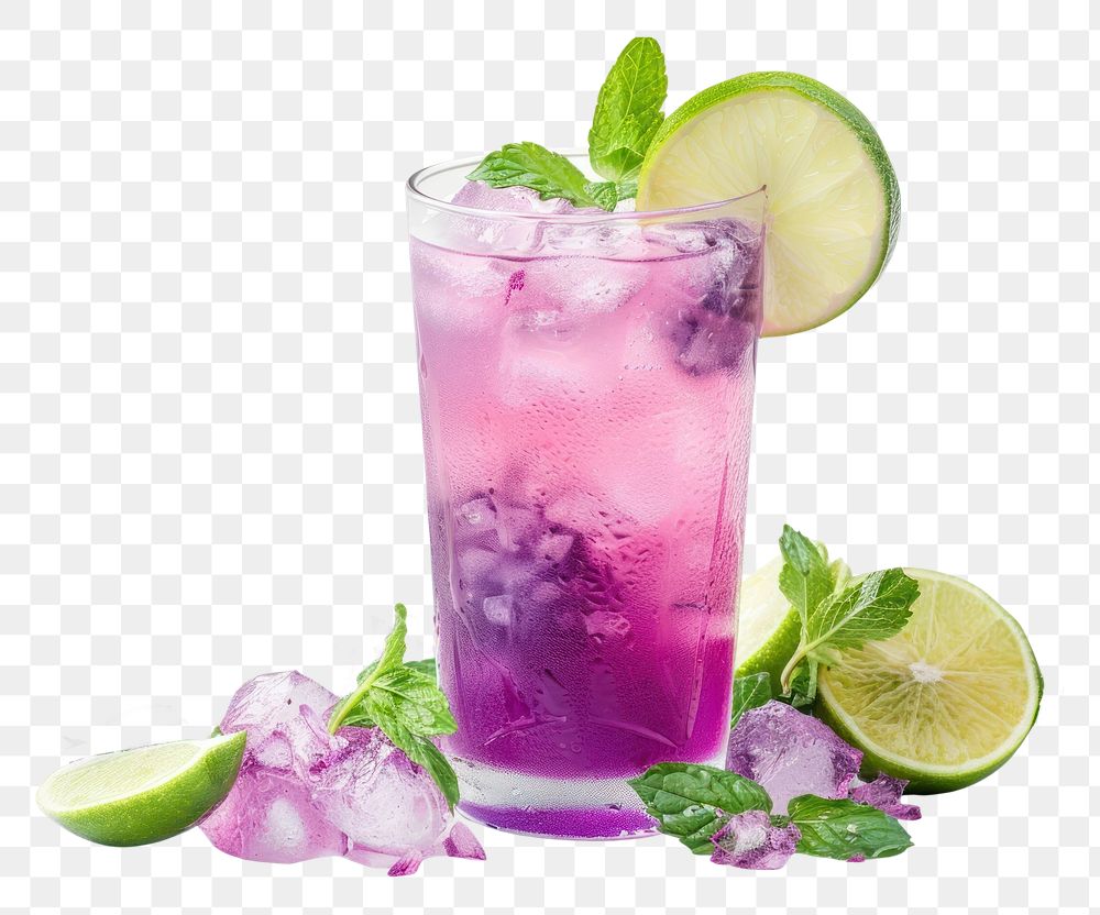 PNG Mojito cocktail purple drink | Free PNG - rawpixel