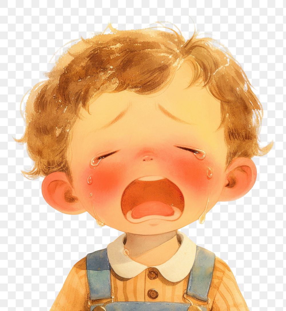 PNG cute boy crying illustration | Free PNG - rawpixel