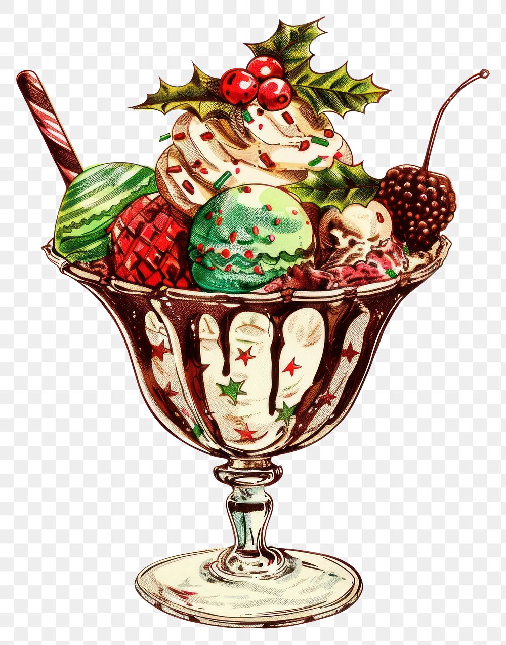 PNG Christmas ice cream sundae | Premium PNG - rawpixel