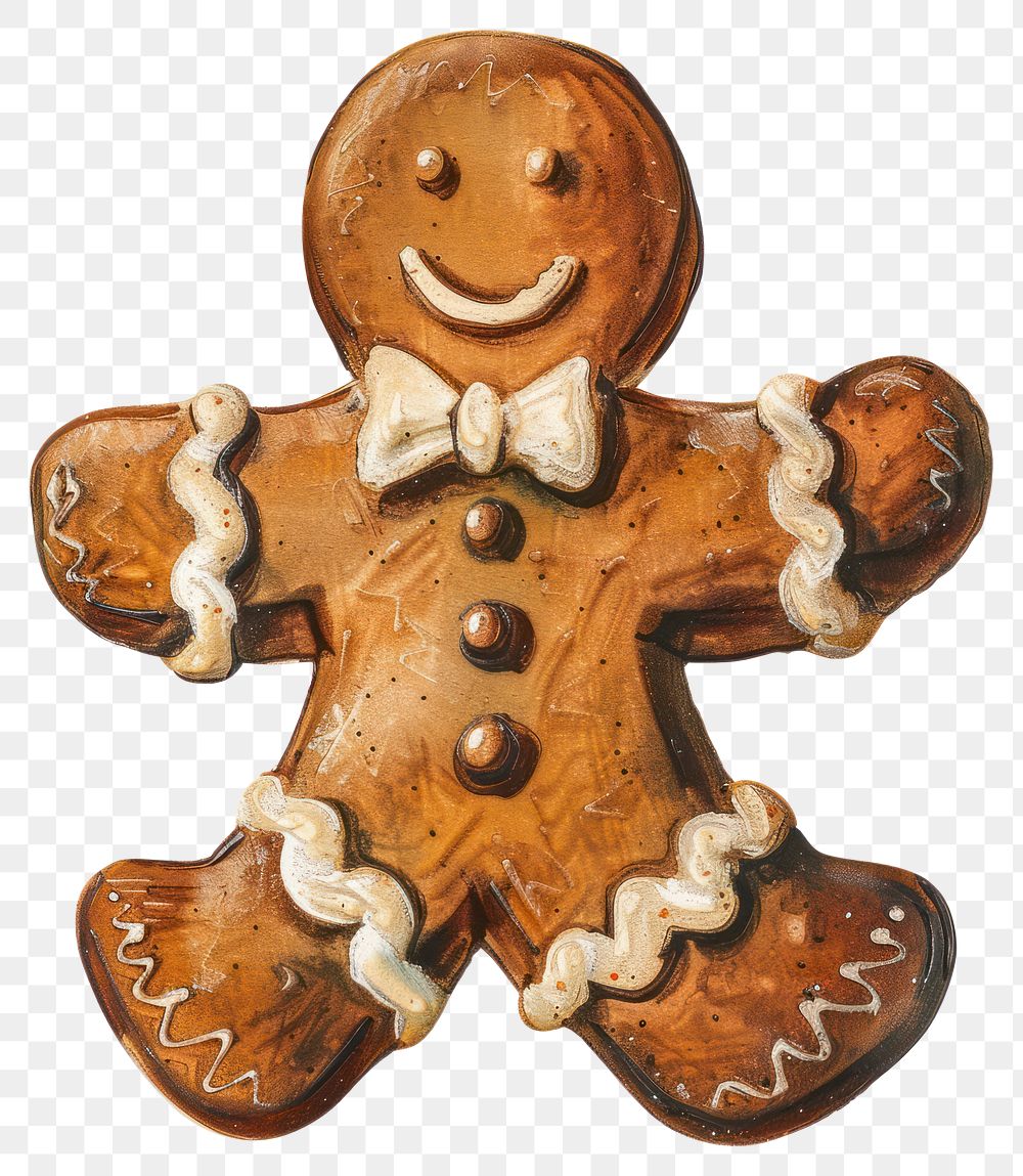 PNG Vintage gingerbread man dessert | Premium PNG - rawpixel