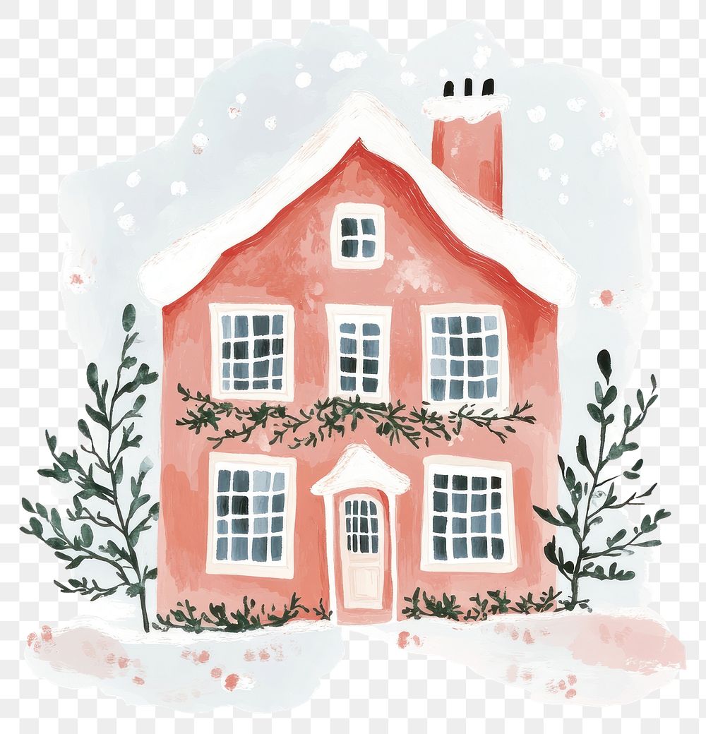 PNG Christmas house illustration christmas | Free PNG - rawpixel
