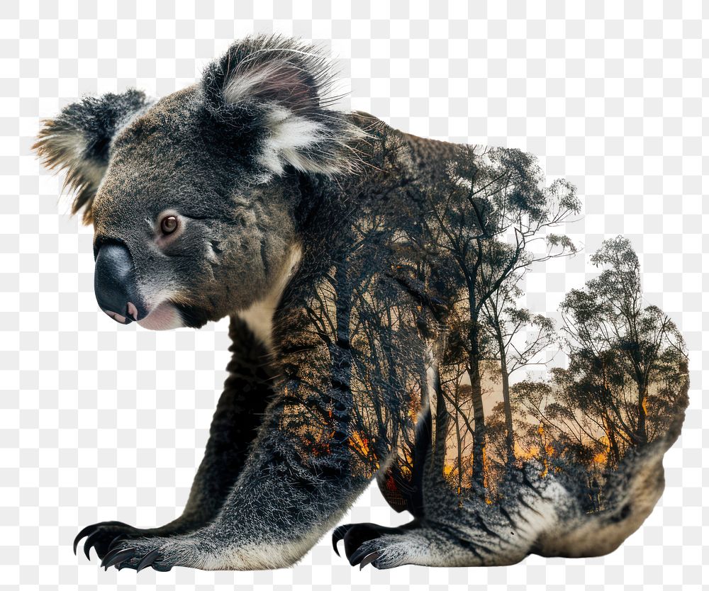 PNG Koala burning trees koala | Free PNG - rawpixel