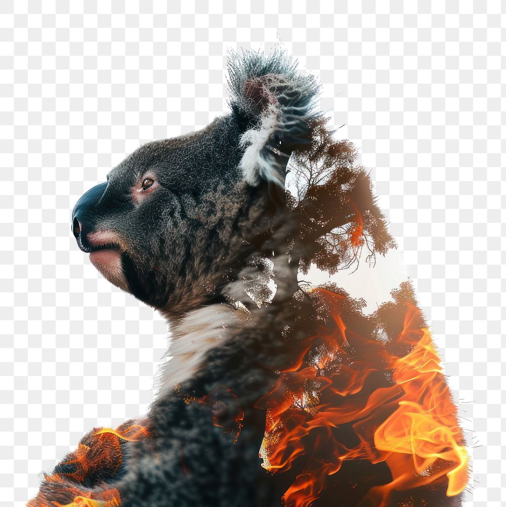 PNG Koala burning trees koala | Free PNG - rawpixel