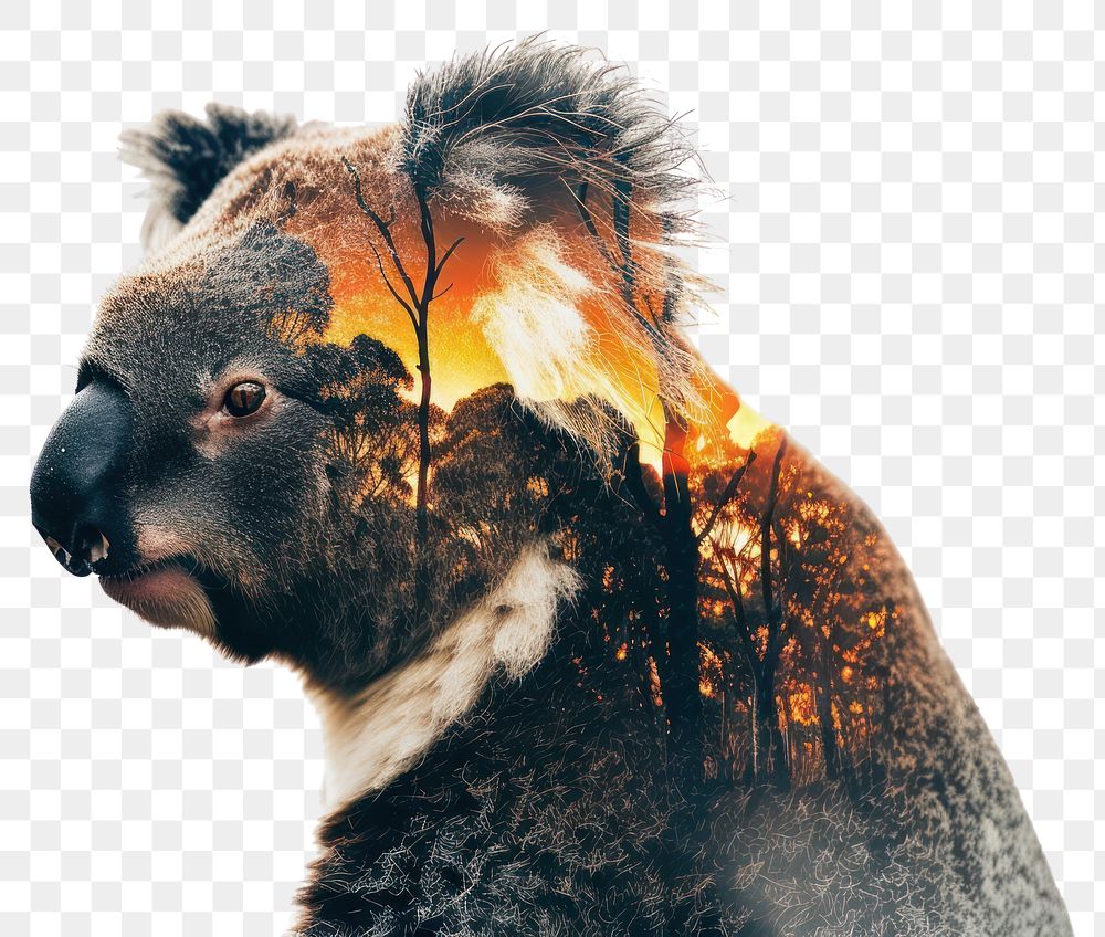 PNG Koala burning trees koala | Free PNG - rawpixel