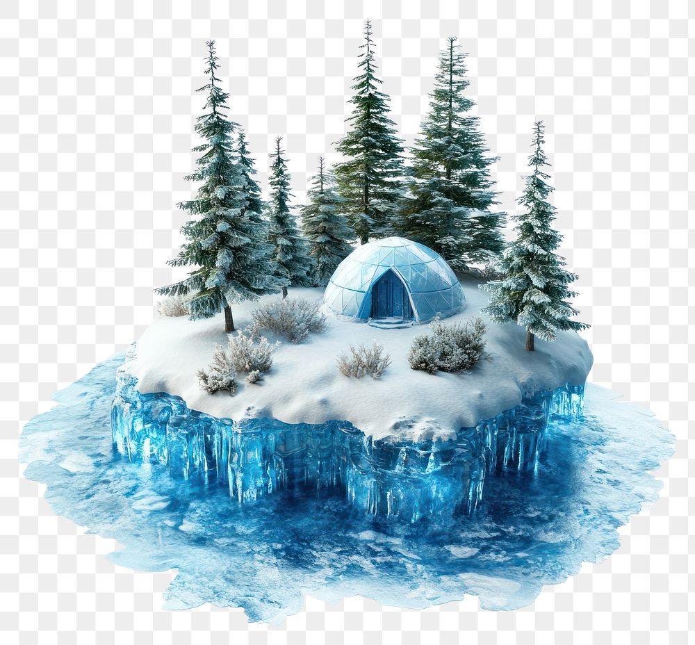 PNG Floating blue ice island | Free PNG - rawpixel