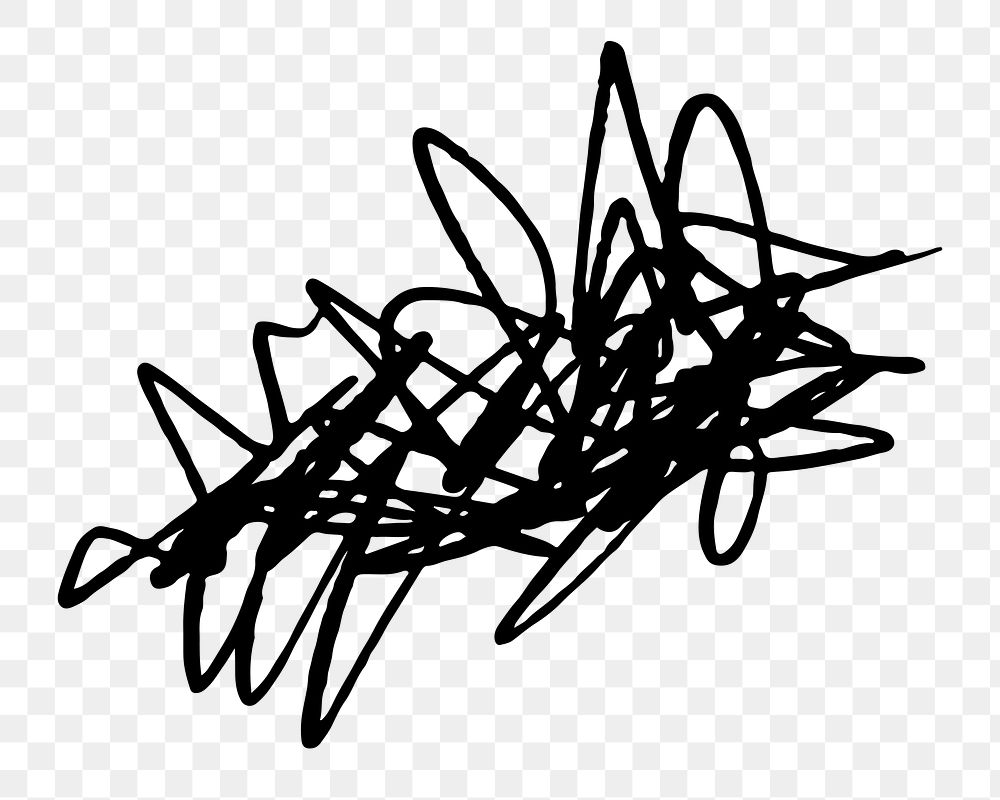 PNG Abstract black scribble, transparent | Free PNG - rawpixel