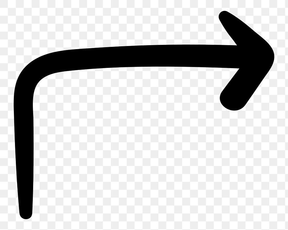 PNG Curved black arrow, transparent | Free PNG - rawpixel