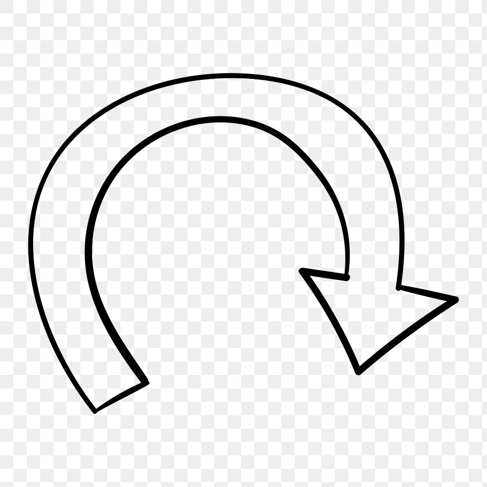 PNG Curved arrow indicating backward | Free PNG - rawpixel