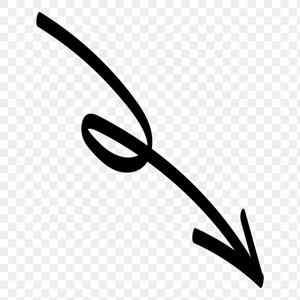 PNG Curved black arrow, transparent | Free PNG - rawpixel
