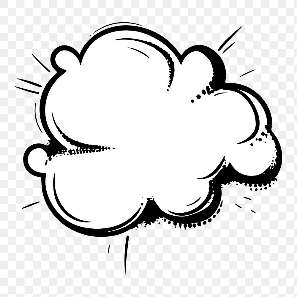 PNG comic cloud speech bubble | Free PNG - rawpixel