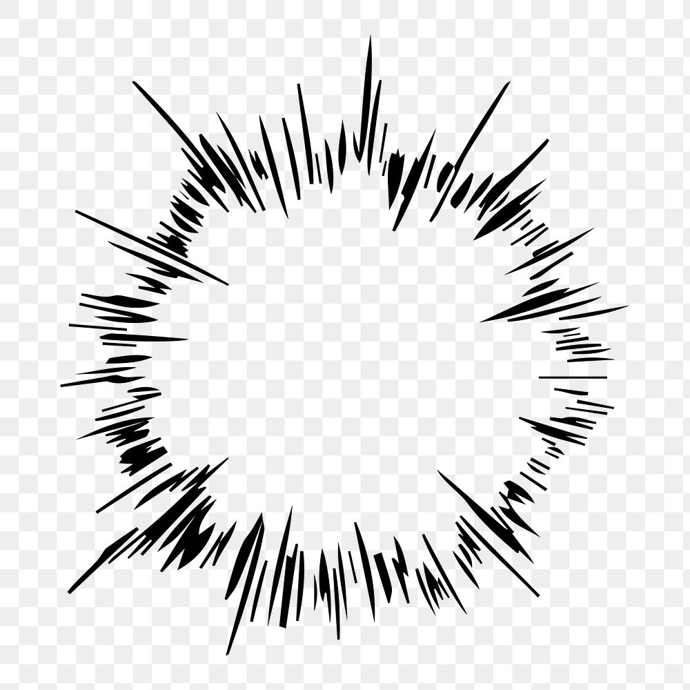 PNG abstract spiky circular frame, | Free PNG - rawpixel