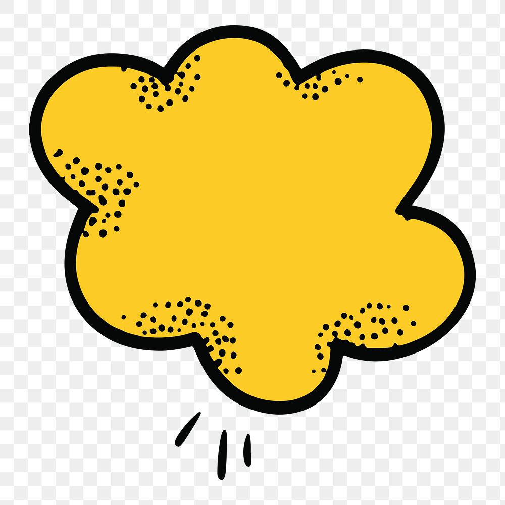 PNG yellow speech bubble, transparent | Free PNG - rawpixel