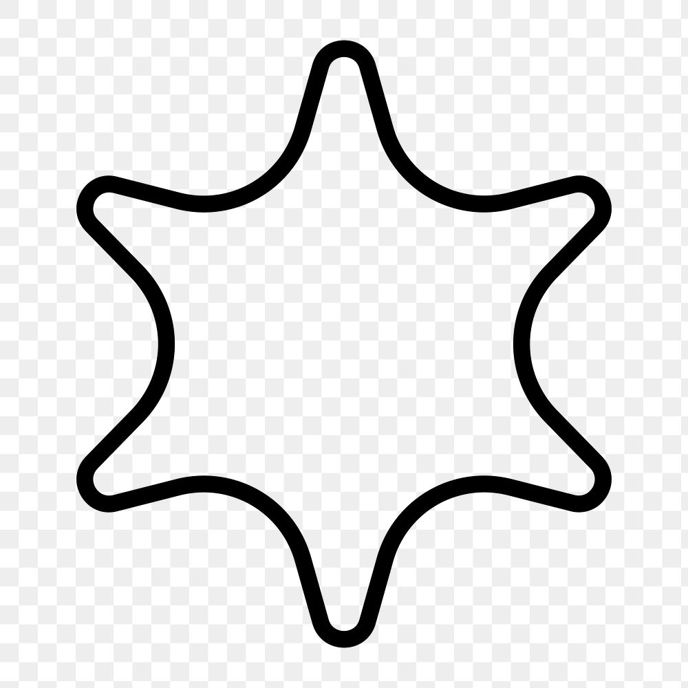 PNG Abstract wavy star outline | Free PNG - rawpixel