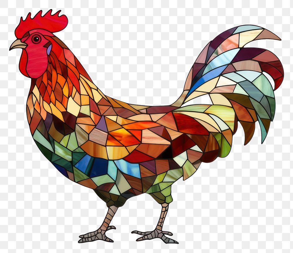 PNG Mosaic tiles chicken poultry | Free PNG - rawpixel