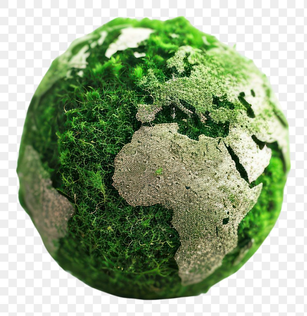 PNG Green mossy earth sphere | Free PNG - rawpixel