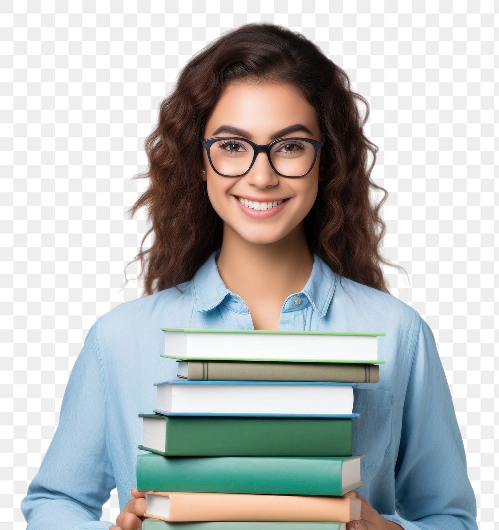PNG College student holding books | Free PNG - rawpixel