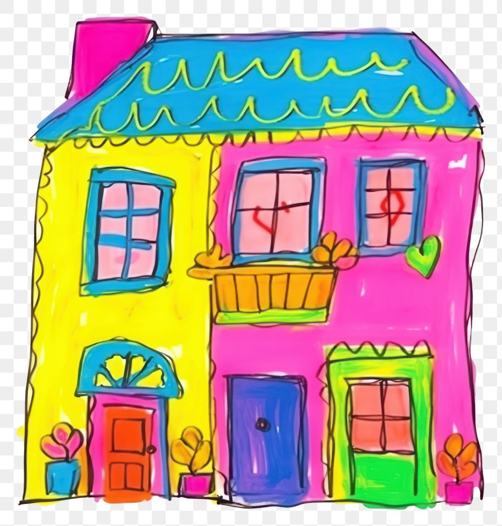 PNG House drawing sketch vibrant | Premium PNG - rawpixel
