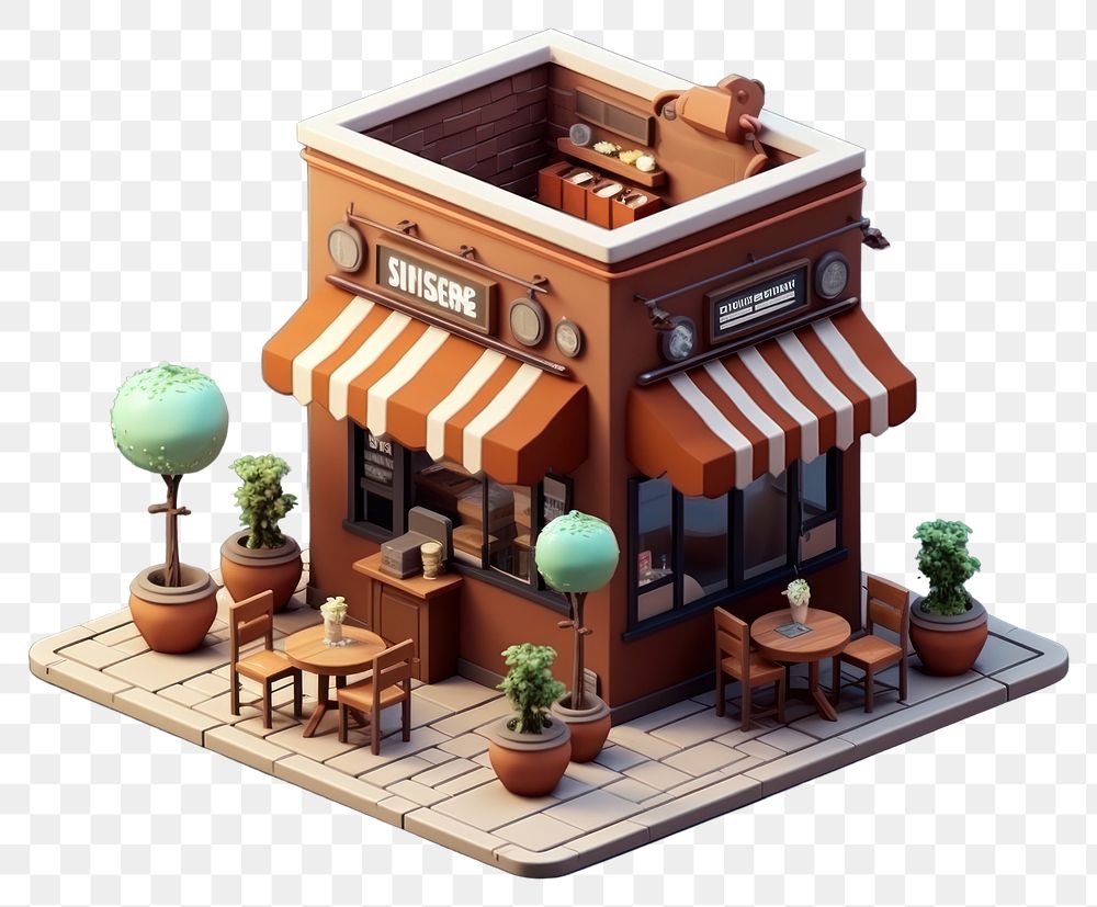 PNG Coffee shop table toy | Free PNG - rawpixel