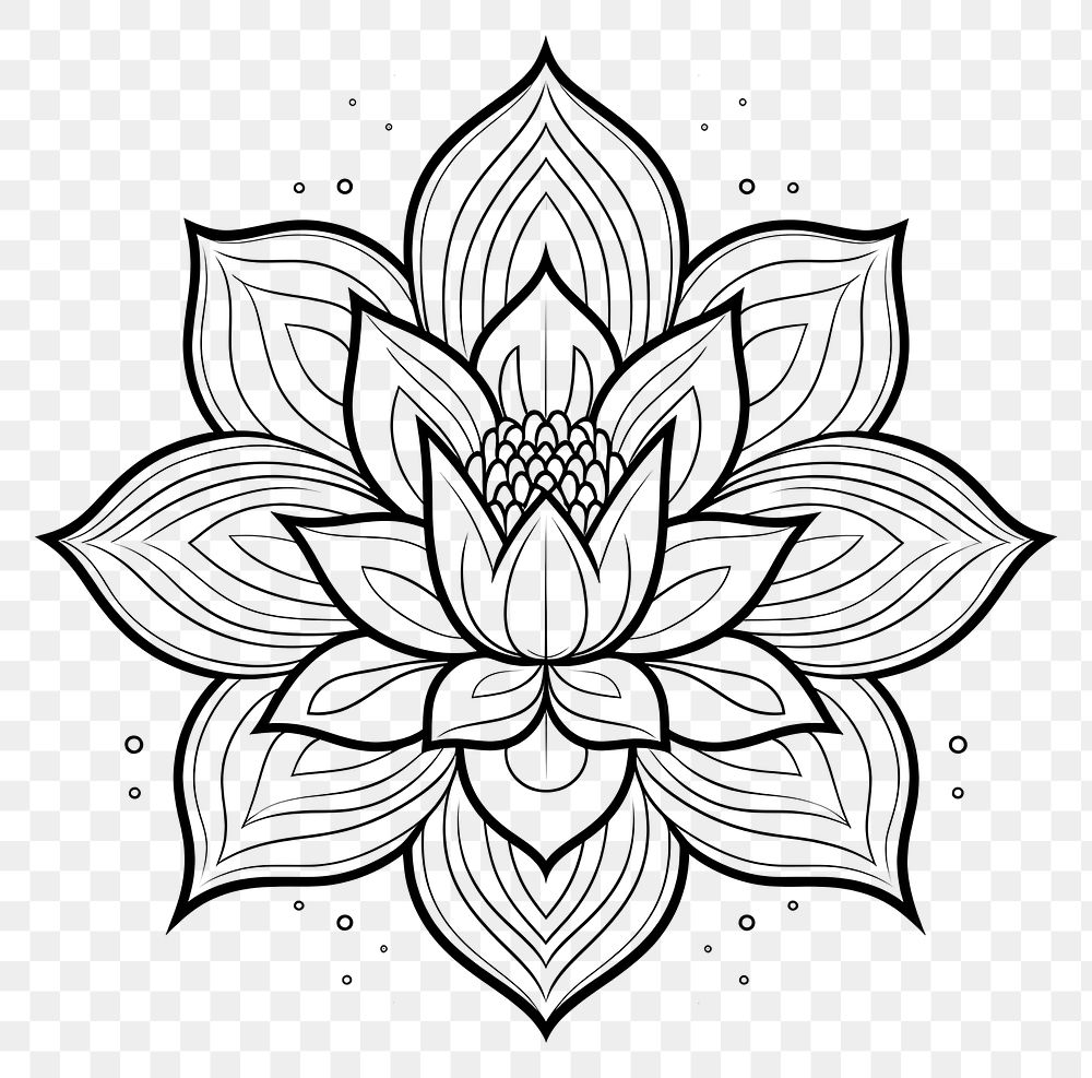 PNG Lotus sketch pattern drawing. | Premium PNG - rawpixel