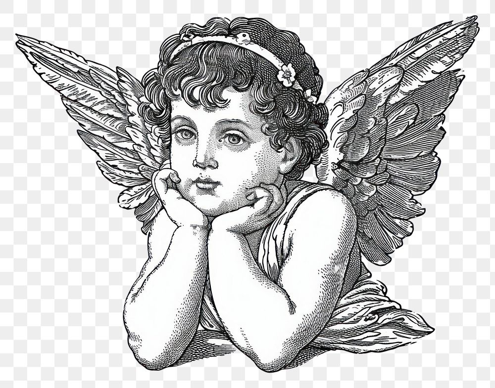 PNG Cherub drawing sketch angel | Premium PNG - rawpixel