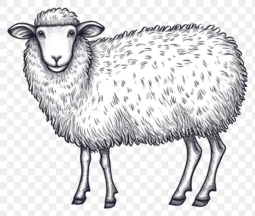 PNG Cute sheep drawing livestock | Free PNG - rawpixel