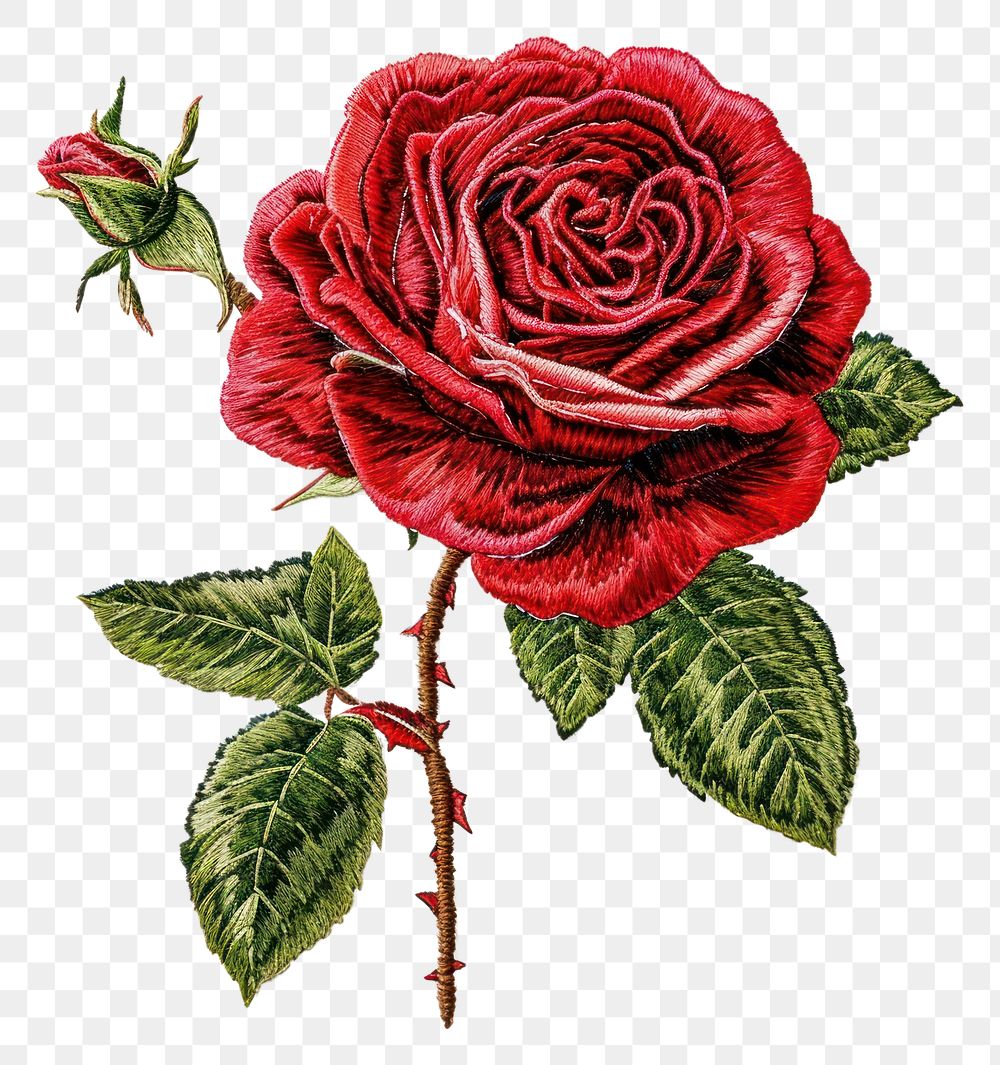 PNG symetry rose embroidery flower | Premium PNG - rawpixel