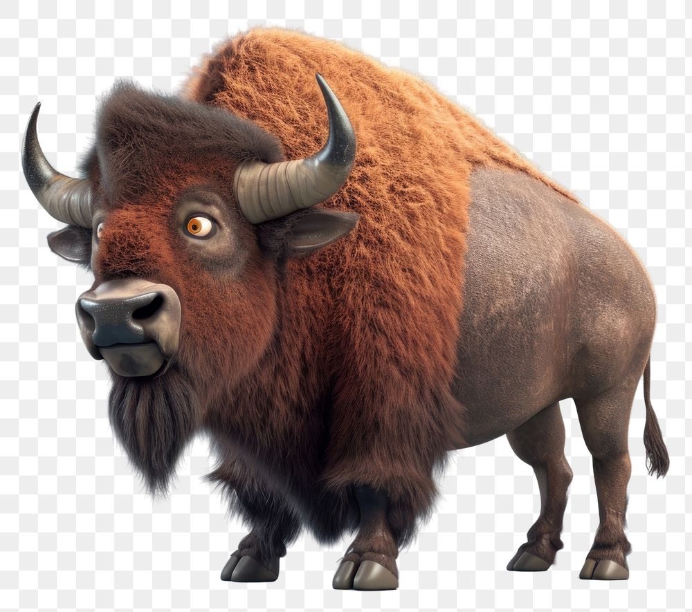 PNG Character an American Bison | Free PNG - rawpixel