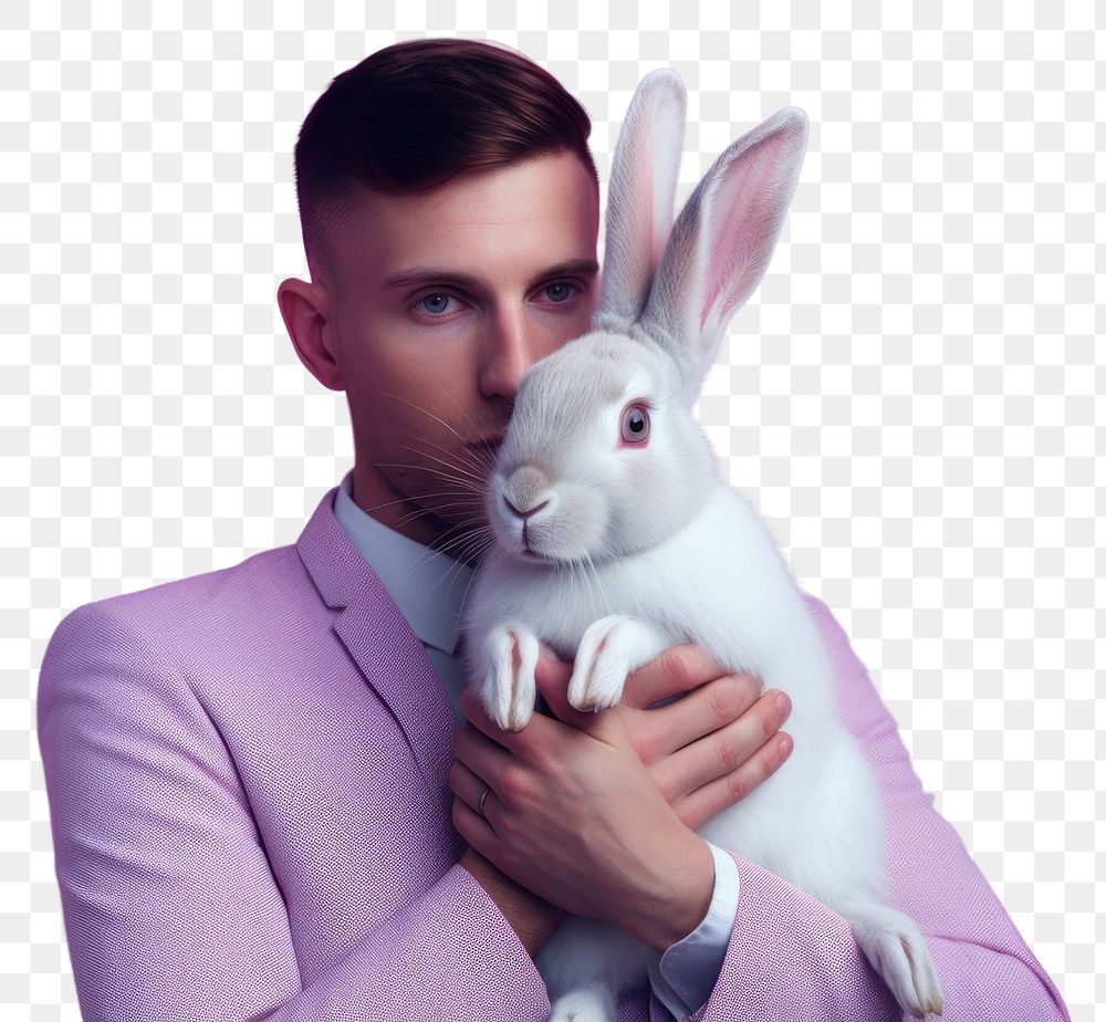 PNG Hugging rabbit portrait animal | Premium PNG - rawpixel